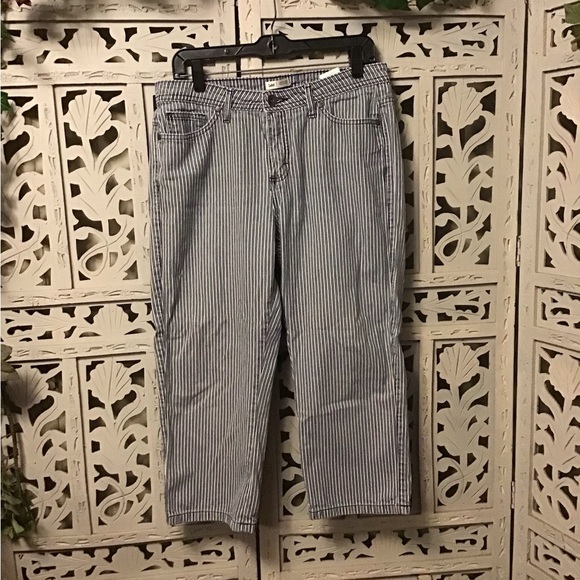 Lee | Jeans | Lee Totally Cute Blue White Pinstripe Cotton Denim Low ...